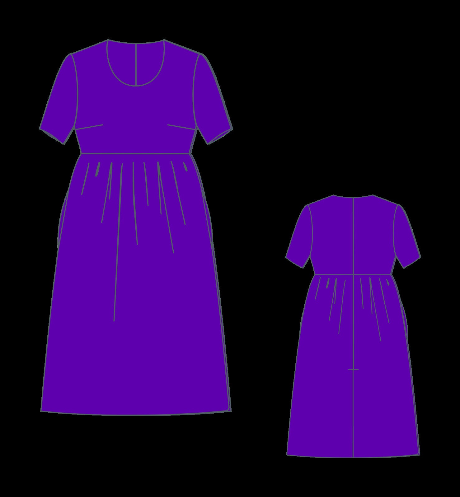 Gathered Linen Dress Sewing Pattern: Empire Waist, XS-4XL (digital ...