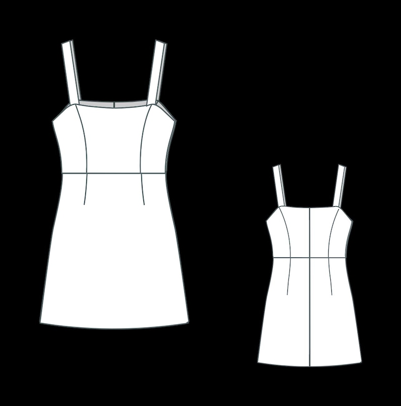 Linen A-line Mini Dress Sewing Pattern(digital Download) - Etsy