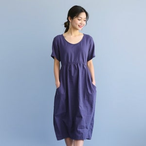 Gathered Linen Dress Sewing Pattern: Empire Waist, XS-4XL (digital ...
