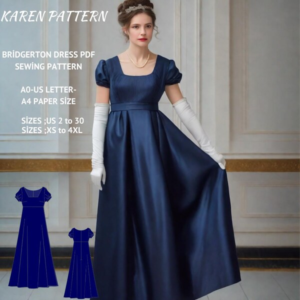 Regency Gown Pattern - Etsy