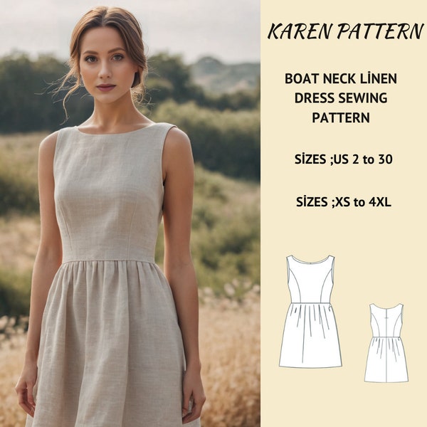 Linen Dress Pattern - Etsy