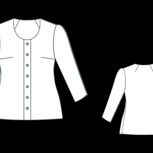 Linen Circle Neck Blouse Sewing Pattern:boho Flare Top (A4-US Letter/a0 ...