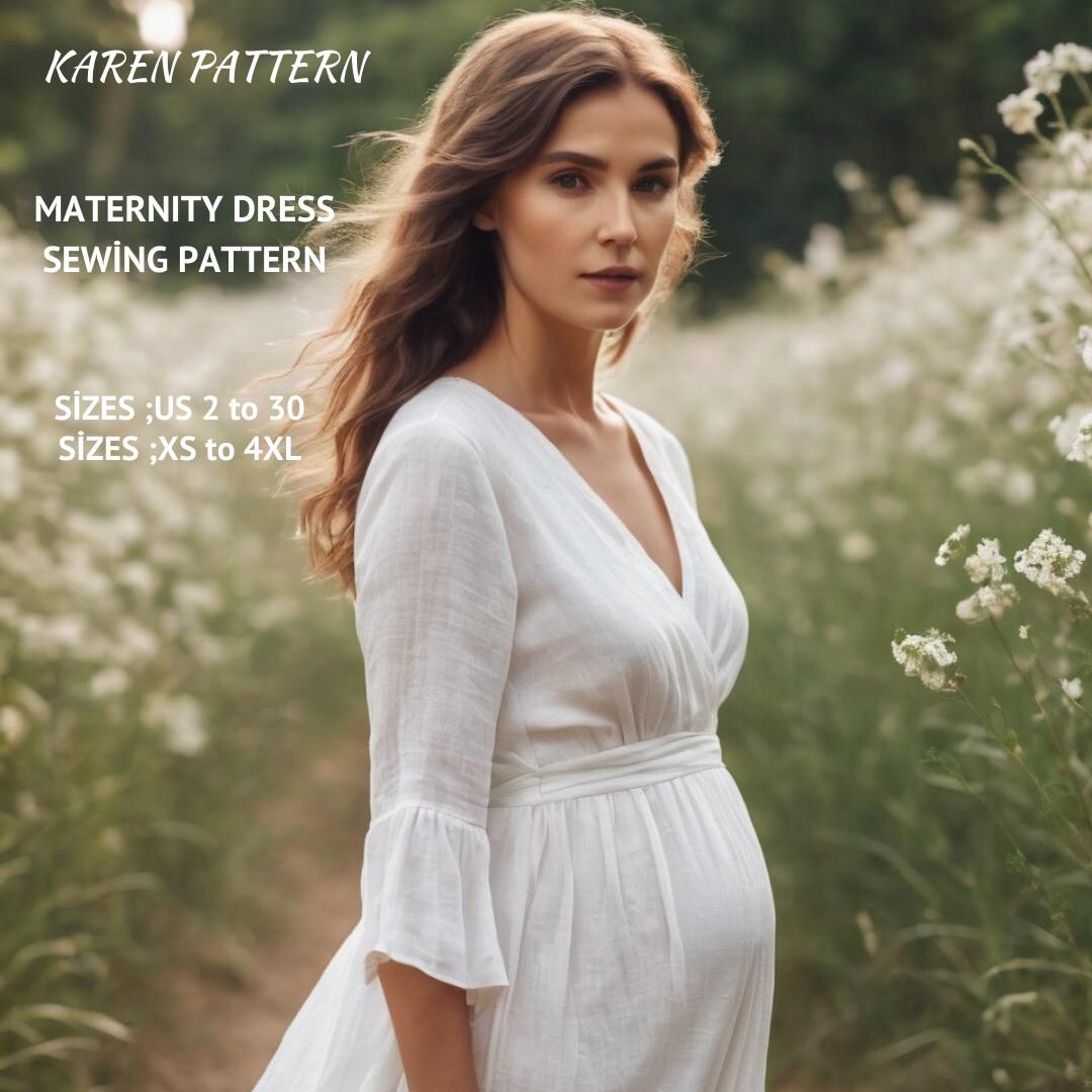 Maternity Gown Sewing Pattern: US Sizes 2-30, XS-4XL(PDF Pattern) - Etsy