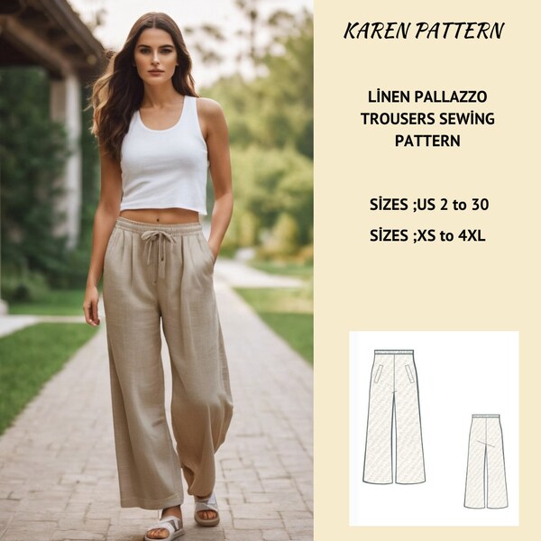 Loose Fit Pants Pattern - Etsy