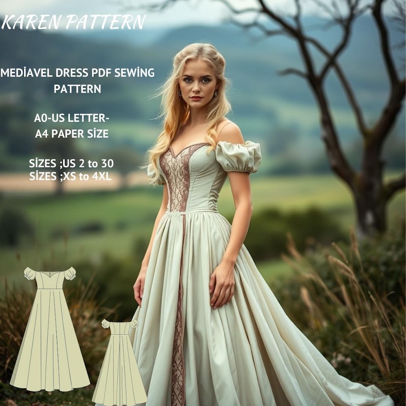 Renaissance Dress Pattern - Etsy