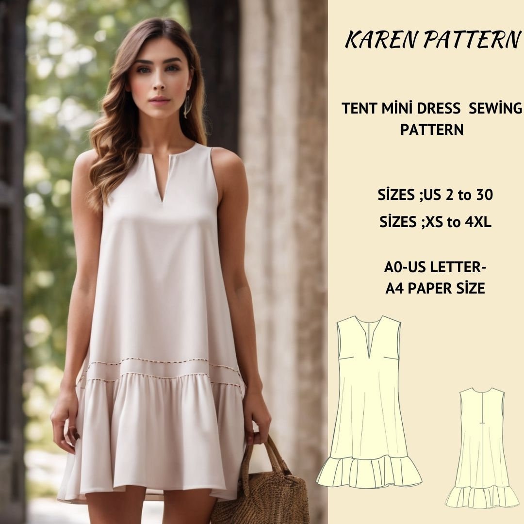 Shift Dress Sewing Pattern,tent Dress,loose Dress,sundress Pattern ...