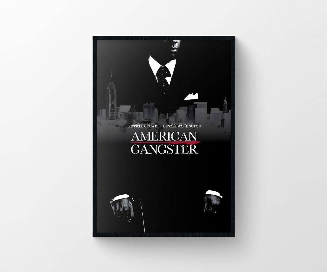 American Gangster Movie Poster, Crime Drama Art, Film Gift, Classic ...