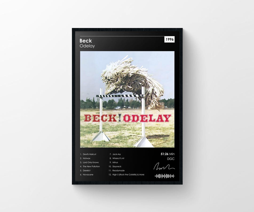 Beck Album Poster, Custom Album Poster, Odelay Print, Beck Art, Custom ...