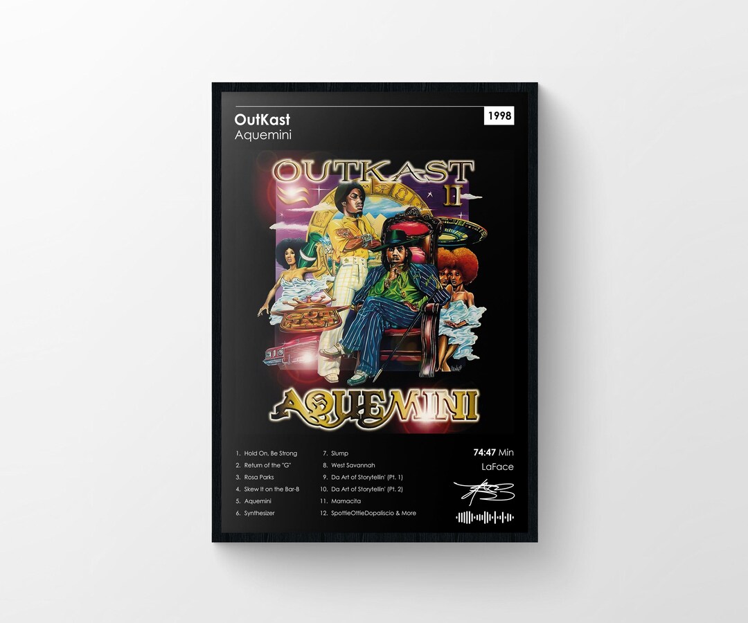 Outkast Album Poster, Custom Album Poster, Aquemini Print, Outkast Art ...
