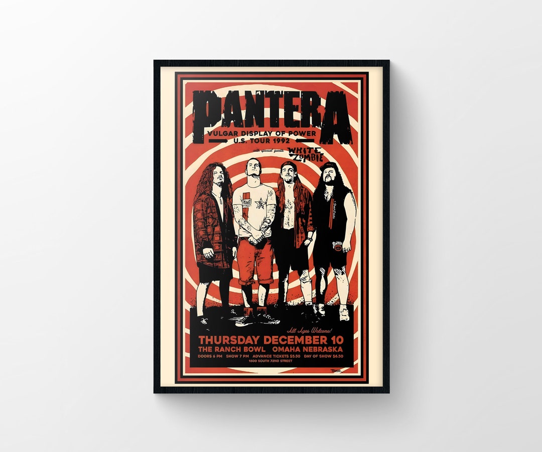 Pantera Metal Poster, Dimebag Darrell Art, Music Gift, Cowboys From ...