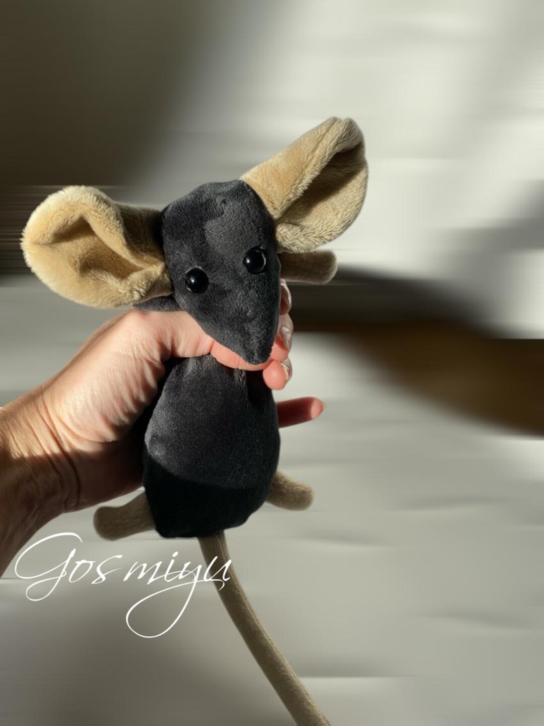Plushie Cute Soft Rat, Cuddly Toy, Plush Toy, Black or Graphite or ...