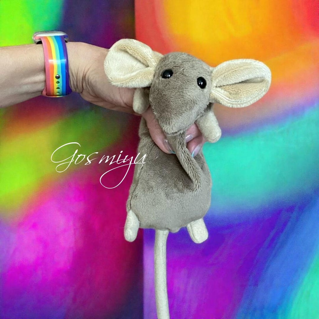 Plushie Cute Soft Rat, Cuddly Toy, Plush Toy, Blue or Beige Minky Rat ...
