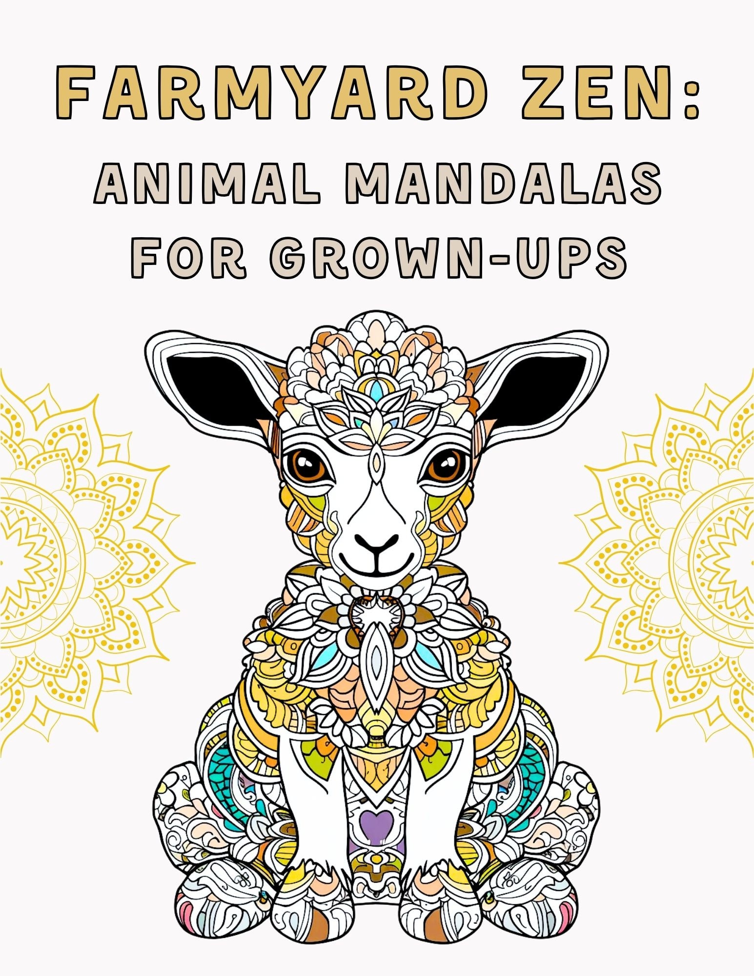 Animal Mandalas Coloring Pages: Farmyard Zen for Adults (printable) - Etsy