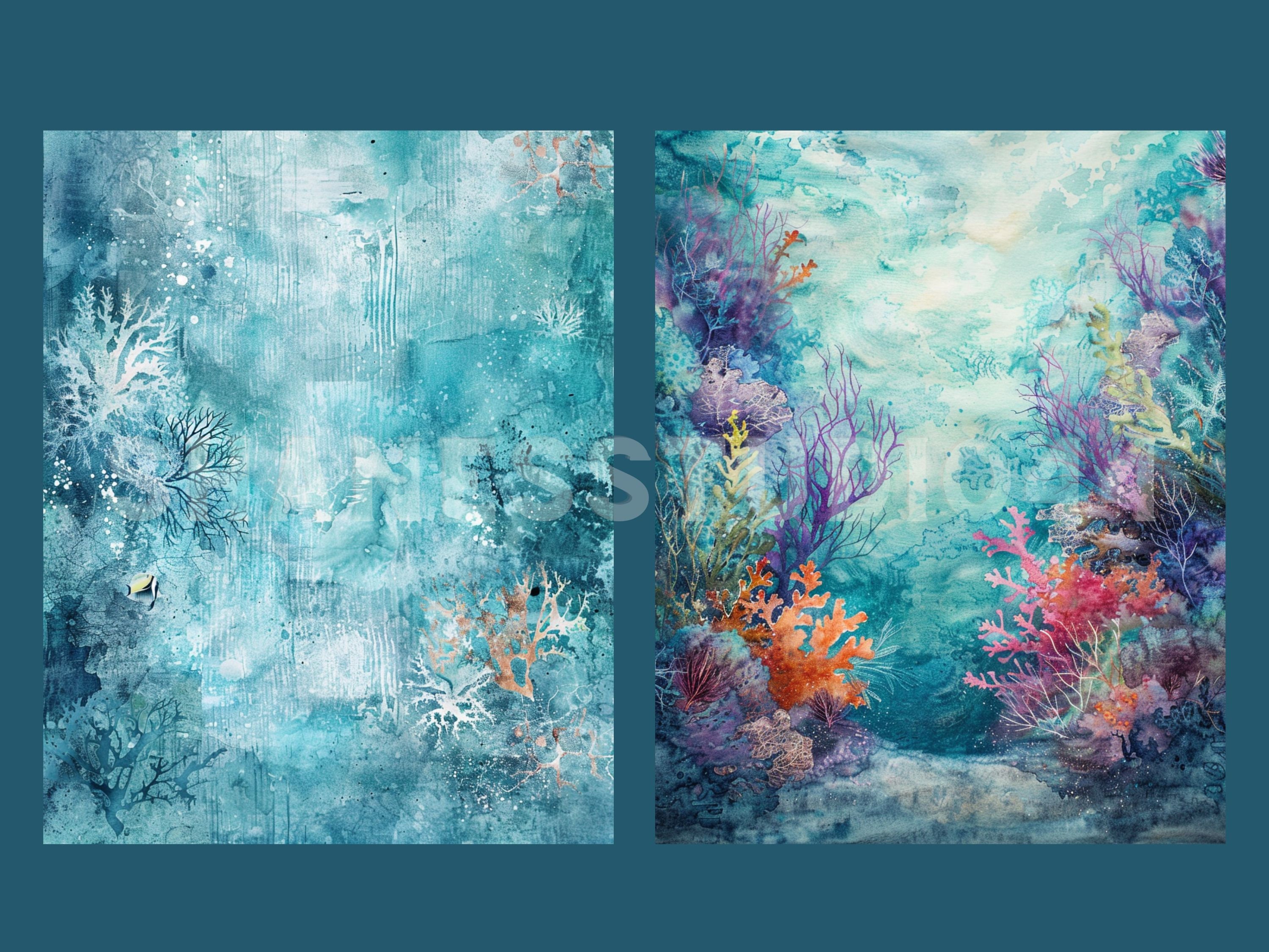 Under the Sea Junk Journal Kit, Paper Craft, Printable Journal Ephemera ...