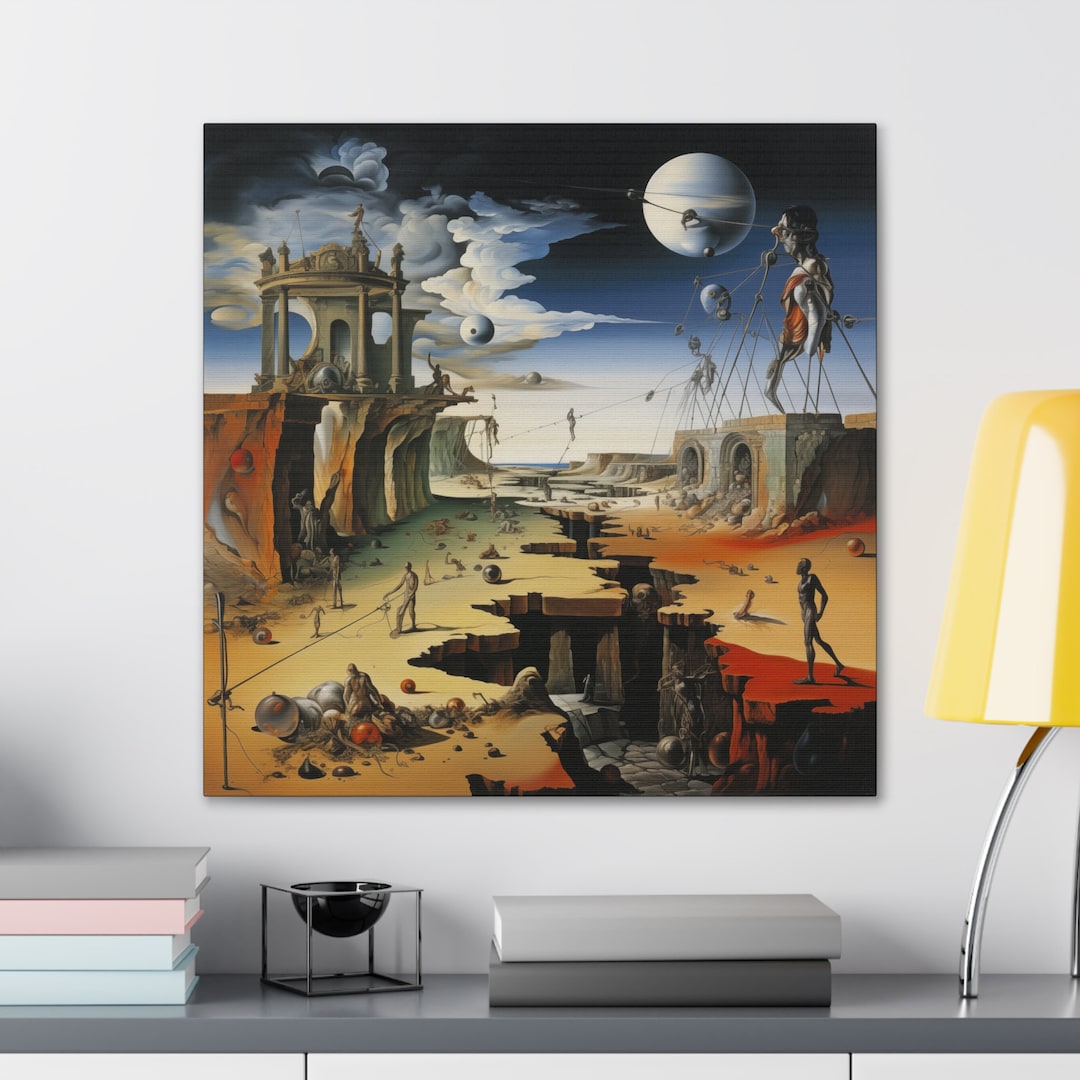 Salvador Dali Influence on AI Art Canvas, Sci-fi Theme, Gallery Wrap ...
