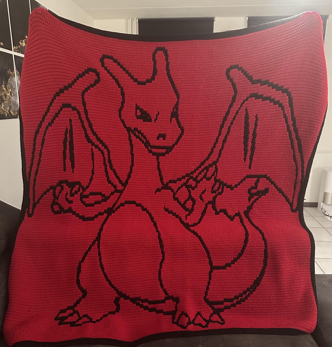 Charizard - Overlay Mosaic Crochet Pattern - Etsy UK