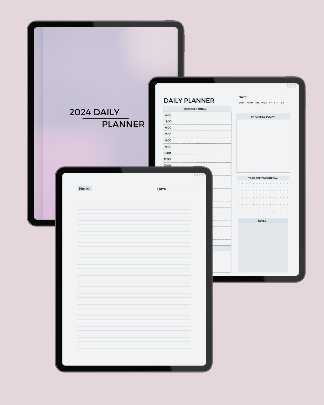 PRINTABLE DAILY PLANNER Printable Productivity Day Planner for Work ...
