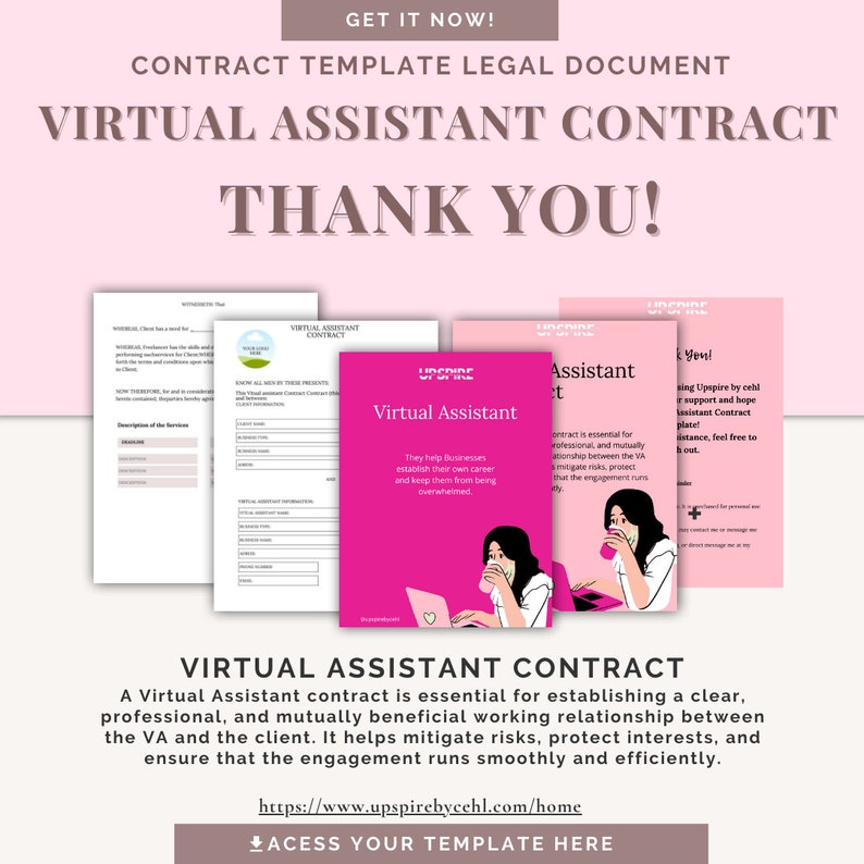 Virtual Assistant Contract Template, Virtual Assistant Service ...