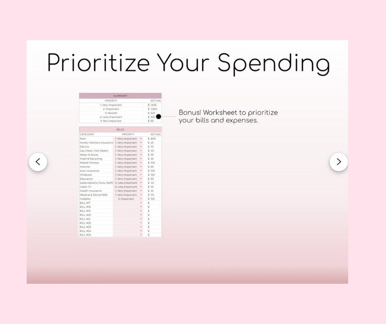 EASY TO USE Budget Planner Google Sheets Monthly Budget Template Budget ...