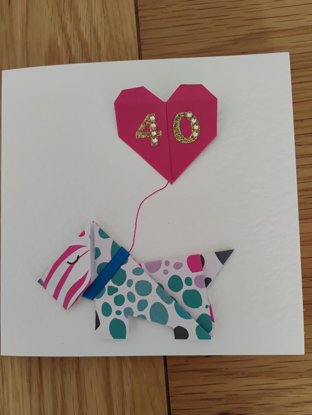 Handmade Origami Dog Birthday Card: Animal Print or Liverpool FC Dog ...