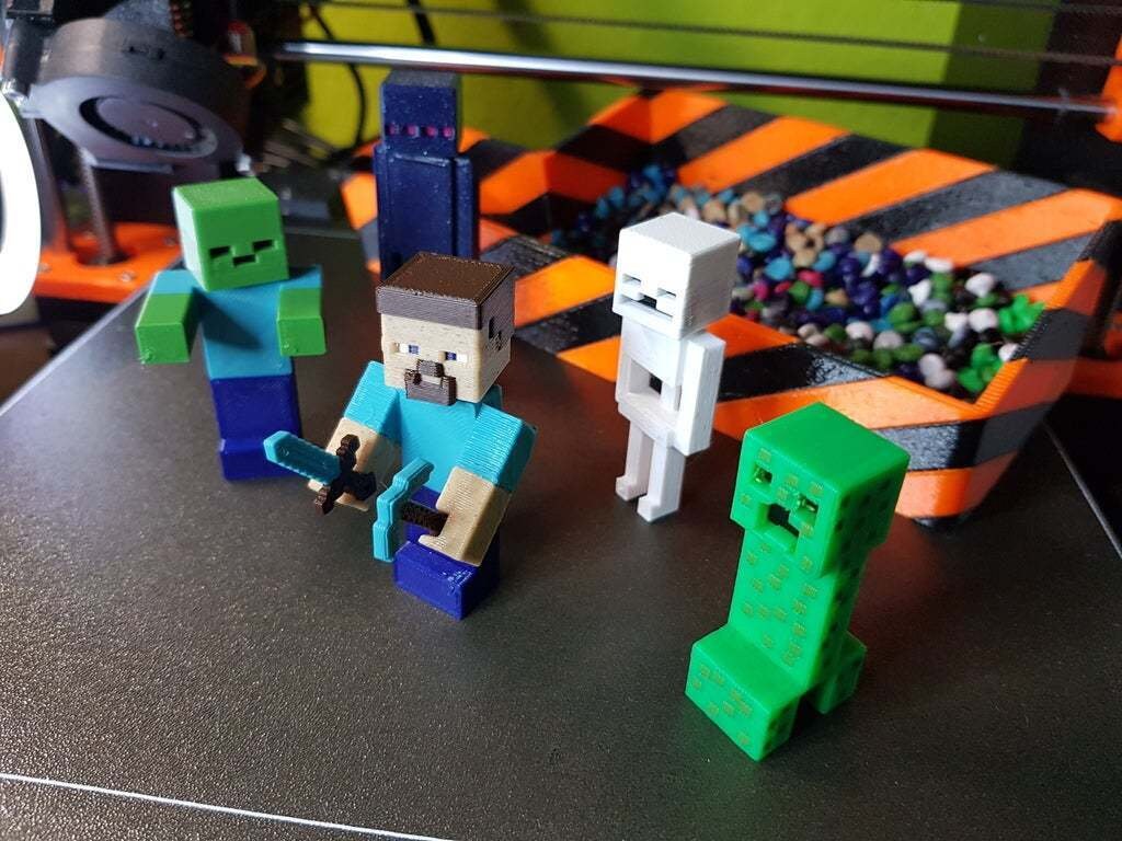Minecraft Figures Set - Multi Color (stl File) - Etsy