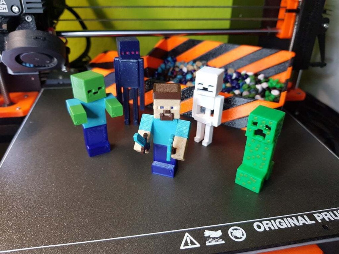 Minecraft Figures Set - Multi Color (stl File) - Etsy