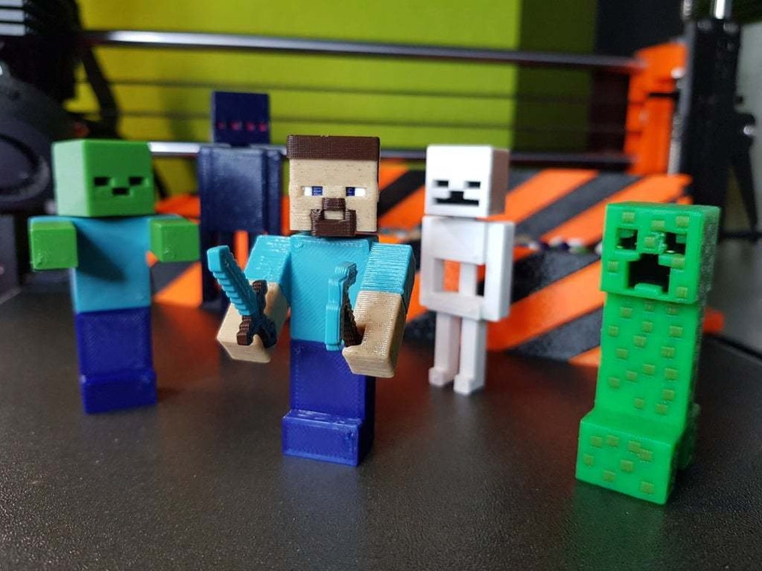 Minecraft Figures Set - Multi Color (stl File) - Etsy