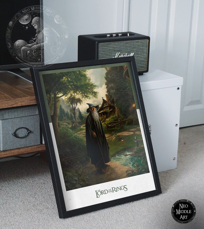 Lord of the Rings Gandalf Art Poster Lotr Epic Scenes & Characters Gift ...