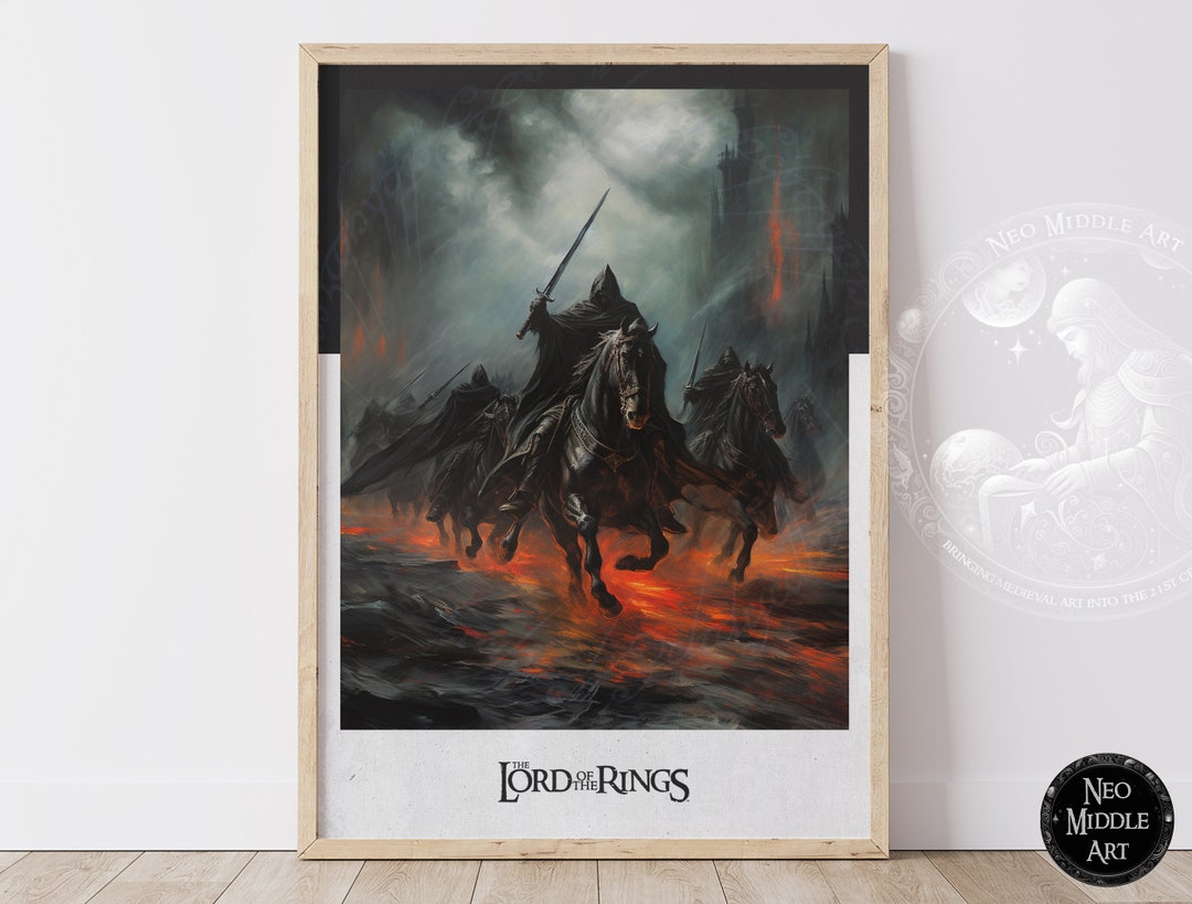 Lord of the Rings Nazgul Art Poster Lotr Epic Scenes & Characters Gift ...