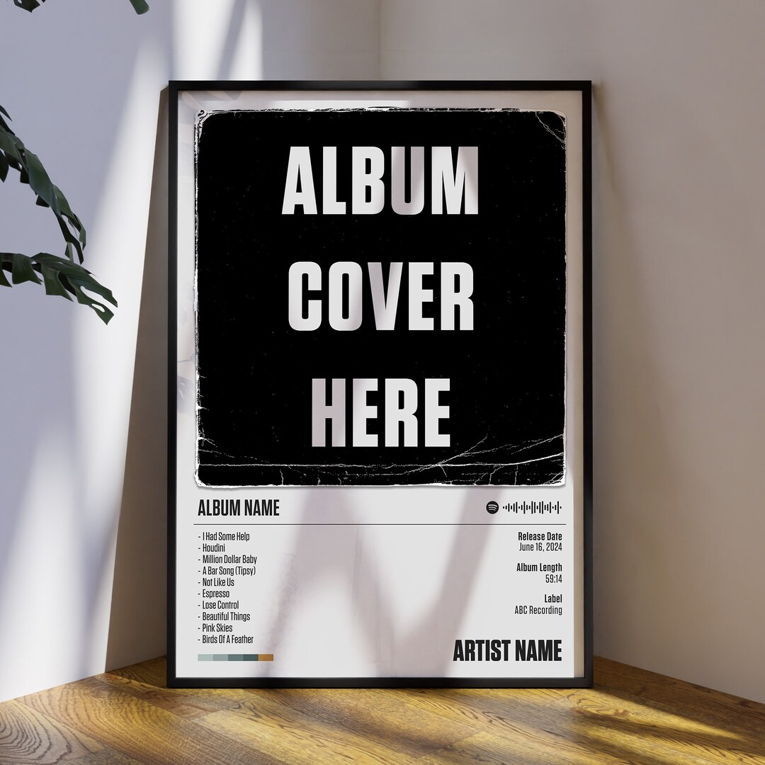 Custom Album Cover Print, Any Album, Poster Print, Album Cover Wall Art ...