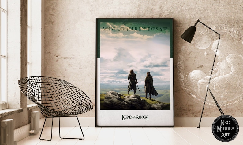 Lord of the Rings legolas What Do Your Elf Eyes See Art Poster Lotr ...