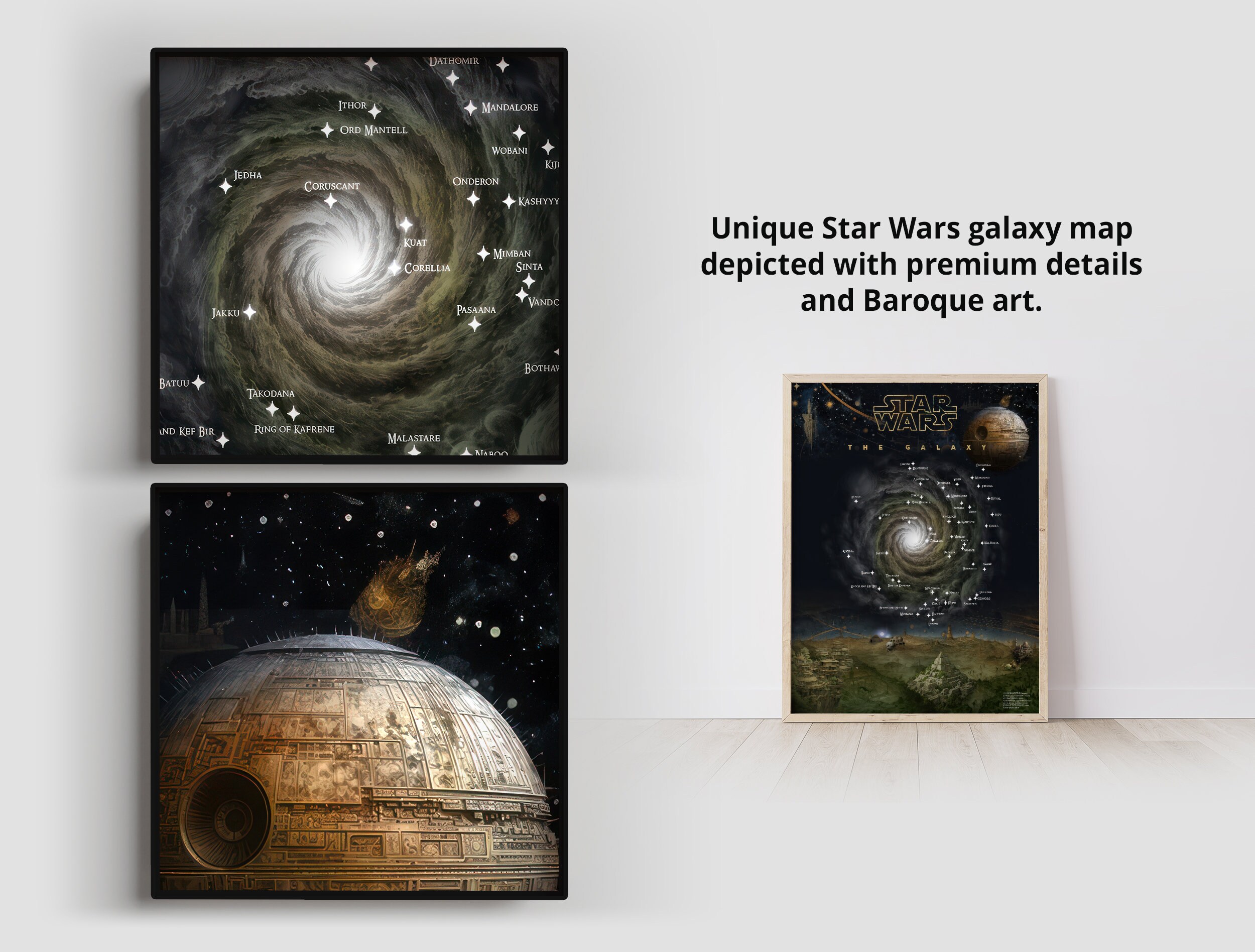 Star Wars Ultimate Galaxy Map Poster Complete Planetary Guide Star Wars ...