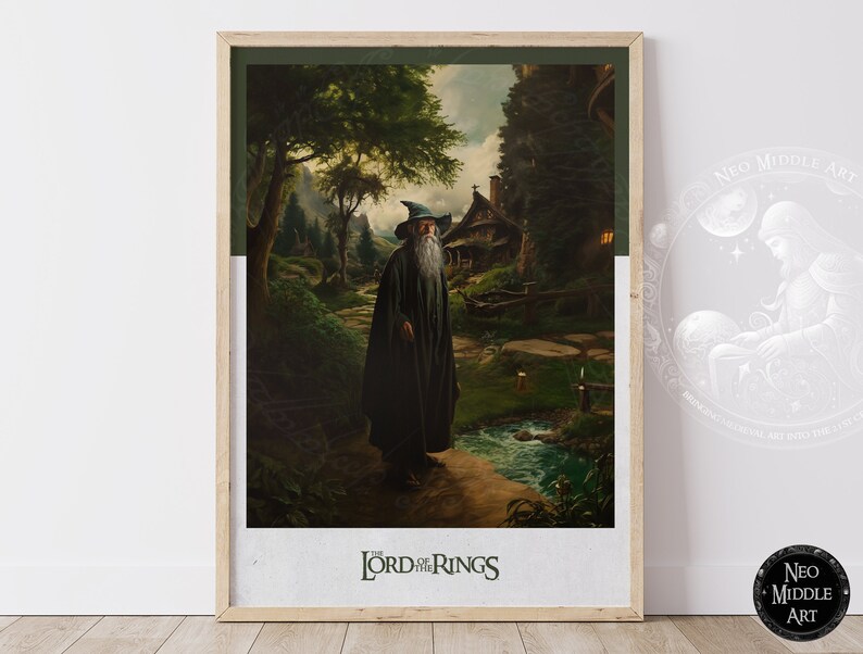 Lord of the Rings Gandalf Art Poster Lotr Epic Scenes & Characters Gift ...