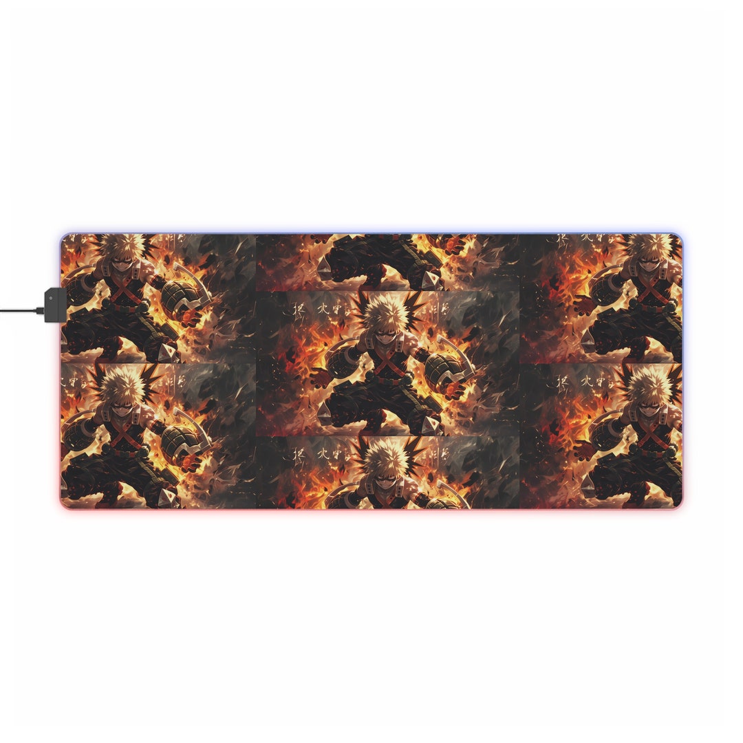 Bakugo, My Hero Academia, Anime, Pattern, RGB, Desk Mat, LED Gaming ...