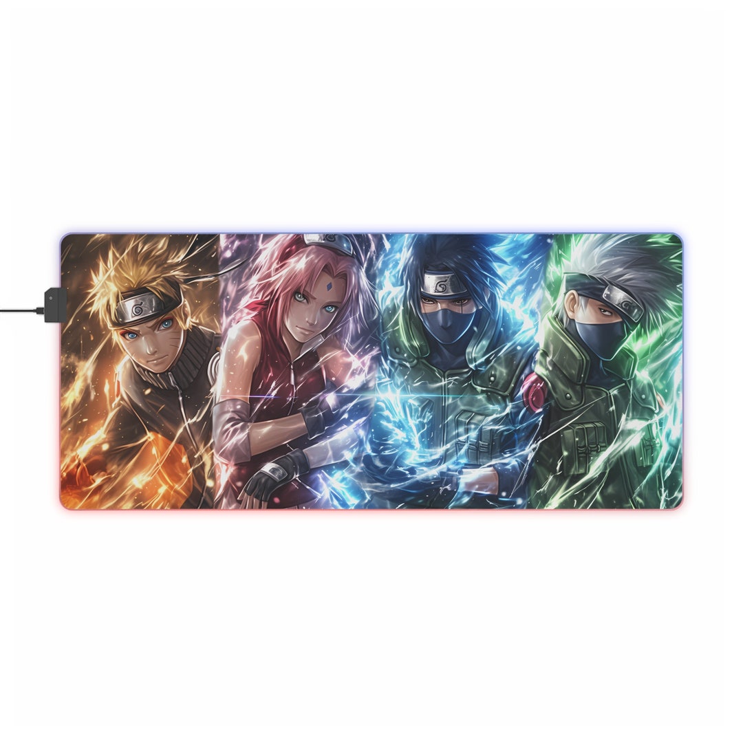Naruto, Sasuke, Sakura, Kakashi, Team 7, Anime, RGB, Desk Mat, LED ...
