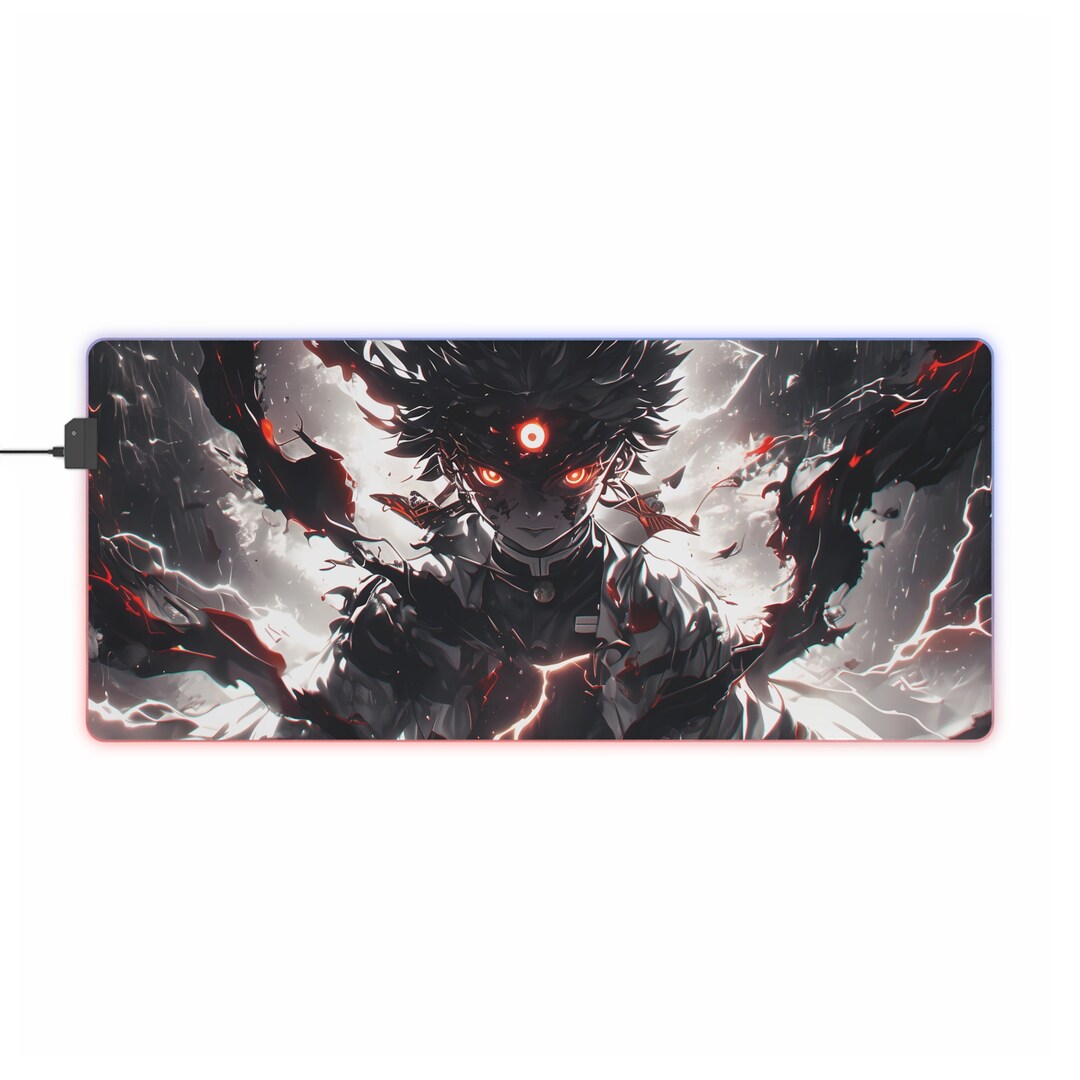 Anime Style Demon, Dark Ominous, RGB, Desk Mat, LED Gaming Mouse Pad - Etsy