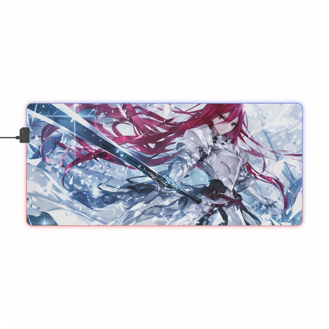 Erza Scarlet, Fairytale, Anime, RGB, Desk Mat, LED Gaming Mouse Pad - Etsy