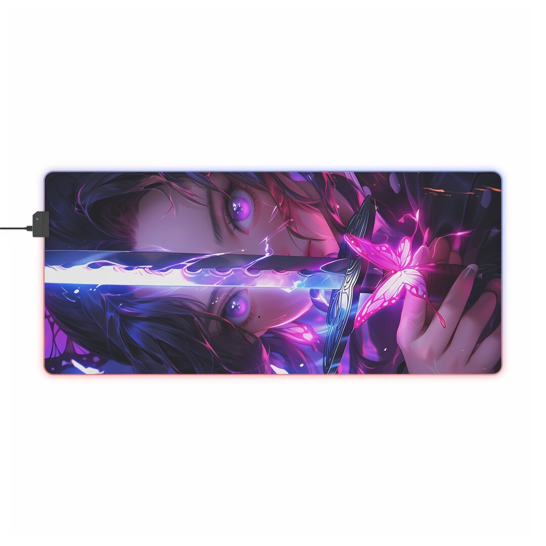 Shinobu, Demon Slayer, Anime, RGB , Desk Map, LED Gaming Mouse Pad - Etsy