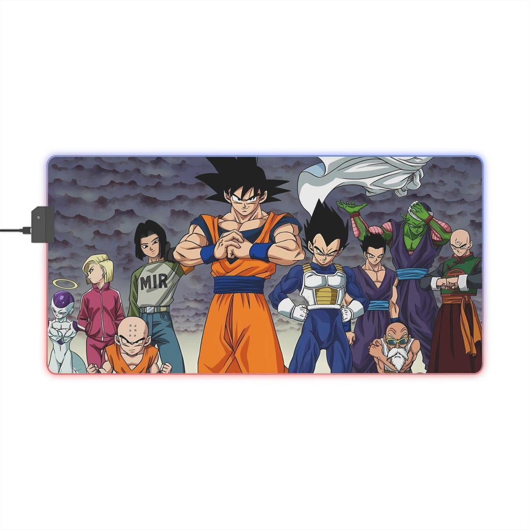 Custom Anime RGB Gaming Mousepad – Dragon Ball Z Desk Mat - Etsy