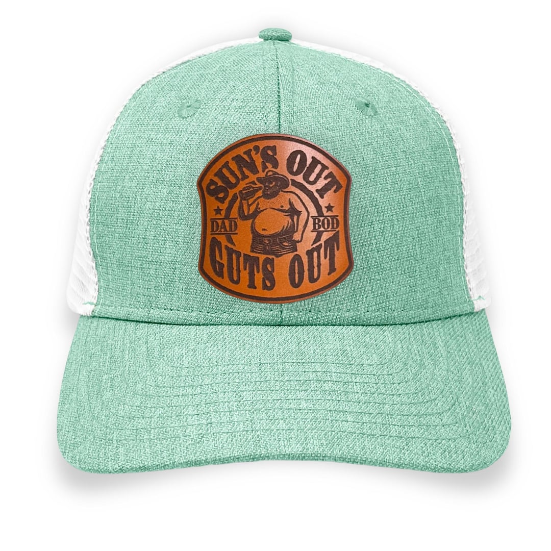 Sun’s Out Guts Out Dad Hat – Leather Patch Trucker | Funny Summer Hat ...