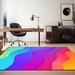 Rainbow Rug, Pink Rug, Rainbow Colors Rug, Girls Room Rug, Colorful Rug ...