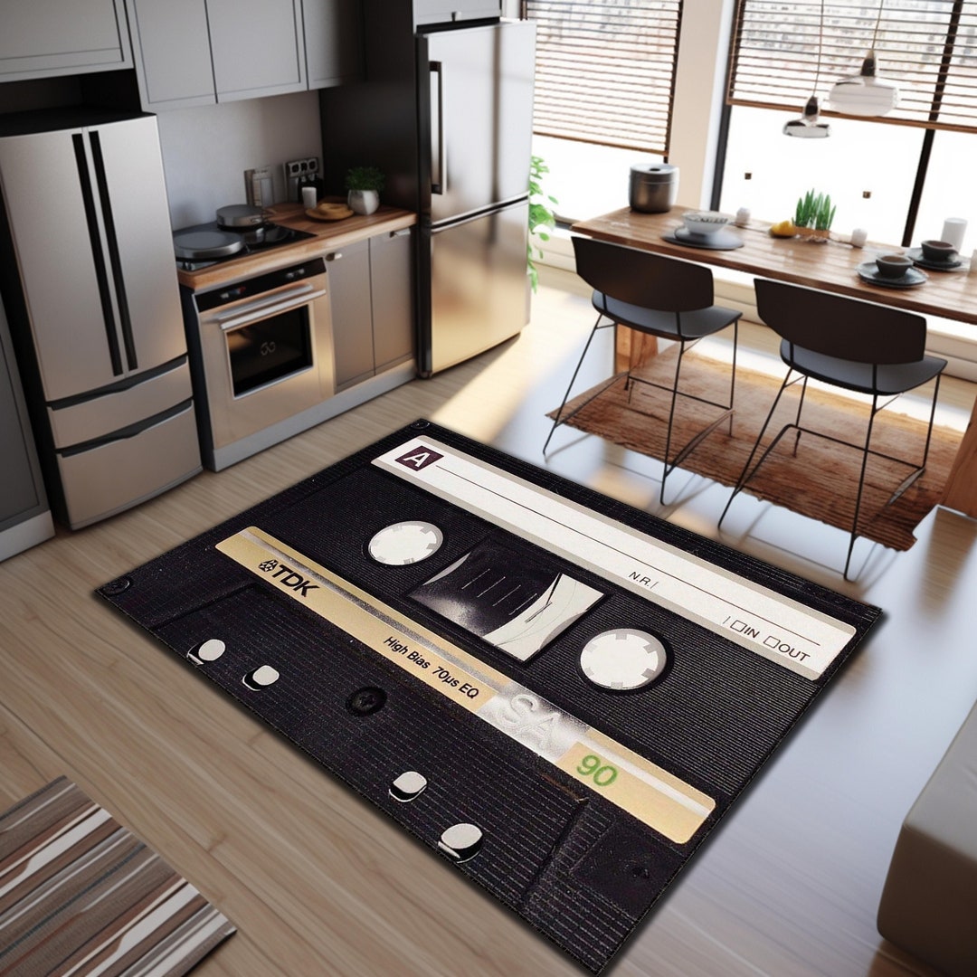 Classic Cassette Rug, 90s Rug, Tape Rug, Retro Design Rug, Non Slip Rug ...