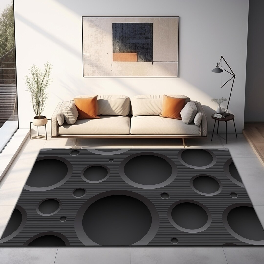 Moon Rug,night Rug,full Moon Rug,moon Theme Rug,moon Pattern Rug,night ...