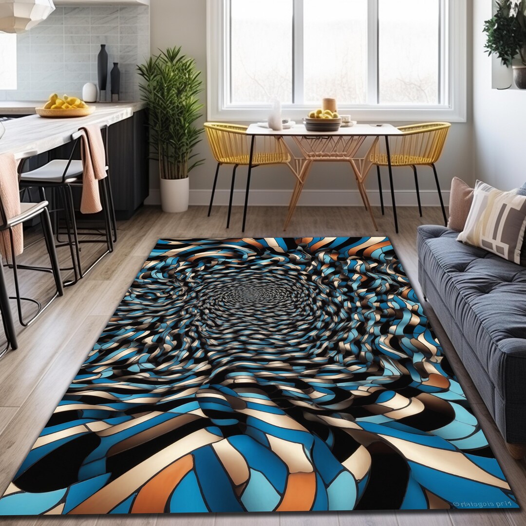 Optical Illusion Rug, Custom Rug, Optical Illusions, Illusion Rug ...