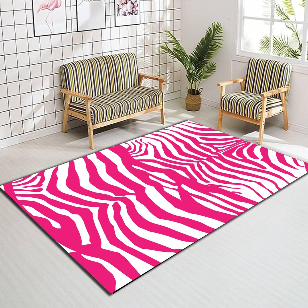 Pink White Rug, Modern Rug, Abstract Rug, Style Abstract Rug, Door Mat ...