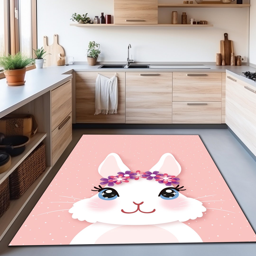Bunnies Rug, Rabbit Rug, Bunny Rug, Animal Rug, Cute Rabbits Rug ...