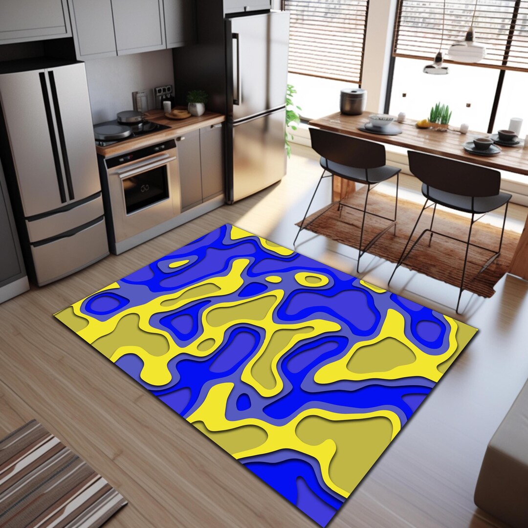 3D Cut Out Rug, Illusion Rug, Fan Carpet, Non Slip Floor Carpet, Area ...