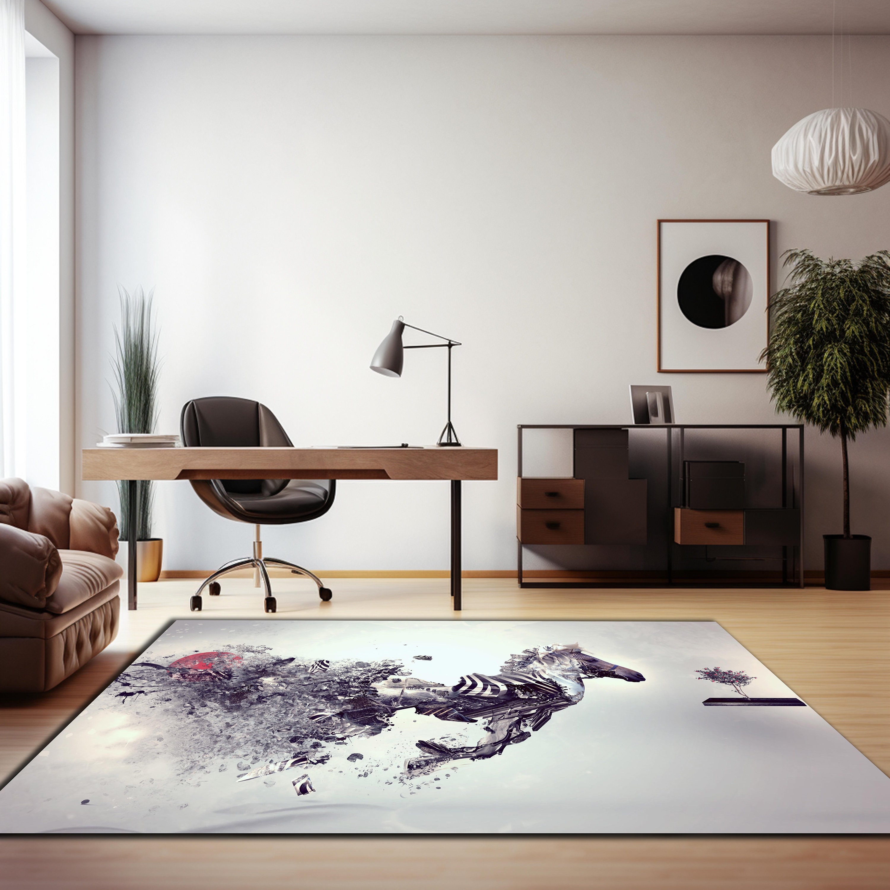 Horse Pattern Rug, Horse Rug, Animal Rug, Colorful Rug, Home Decor ...