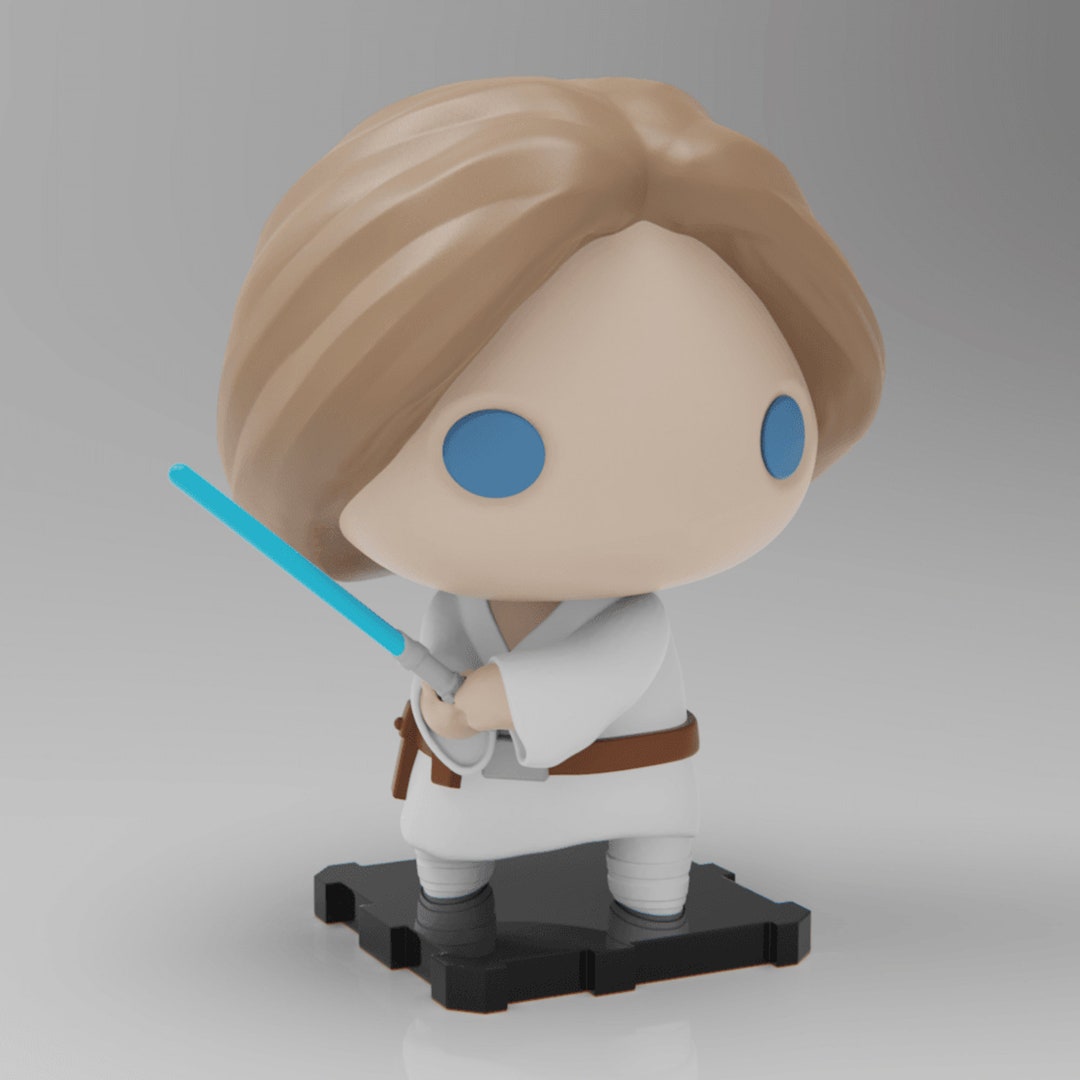 Star Wars Luke Skywalker Chibi Figure Toy - Etsy