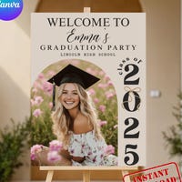 Graduation Party Welcome Sign Template, Photo Graduation Welcome Poster ...